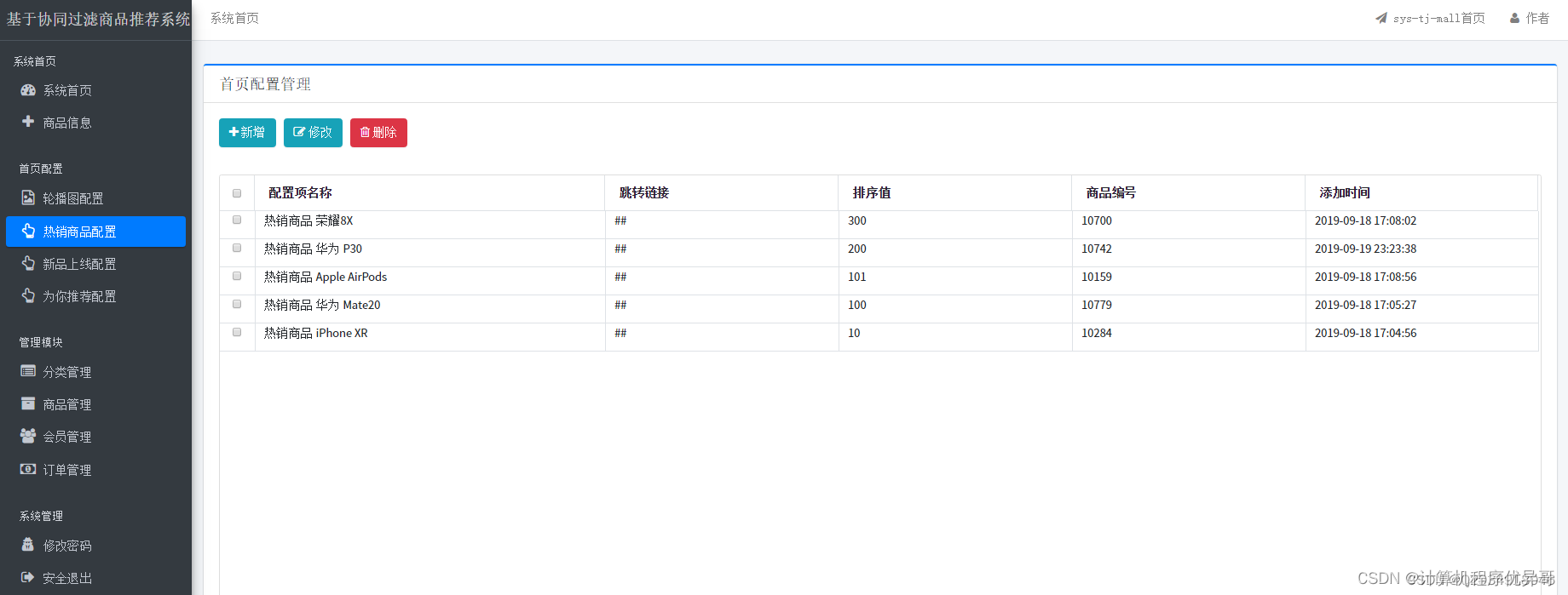 基于java与springboot结合商品推荐算法实现商品推荐网站商品管理系统后台，mysql，vue基于springbootmybatis的商城系统个性化推荐设计 Csdn博客 
