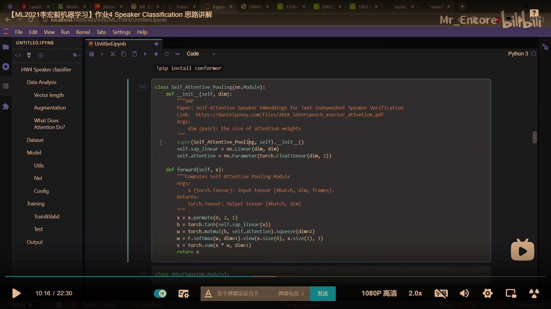 【李宏毅2022 机器学习春】hw4_Self-Attention（接近 strong baseline，等待改进中）_self-attention for speaker ...