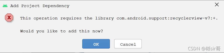 如何解决Android Studio的import android.support.v7.widget.RecyclerView的RecyclerView标红问题_