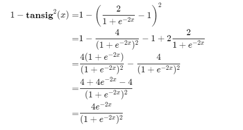 Tansig, logsig formula and derivative derivation - Programmer Sought