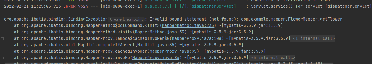 创建第一个springboot出现的问题org.apache.ibatis.binding.BindingException: Invalid bound statement (not ...
