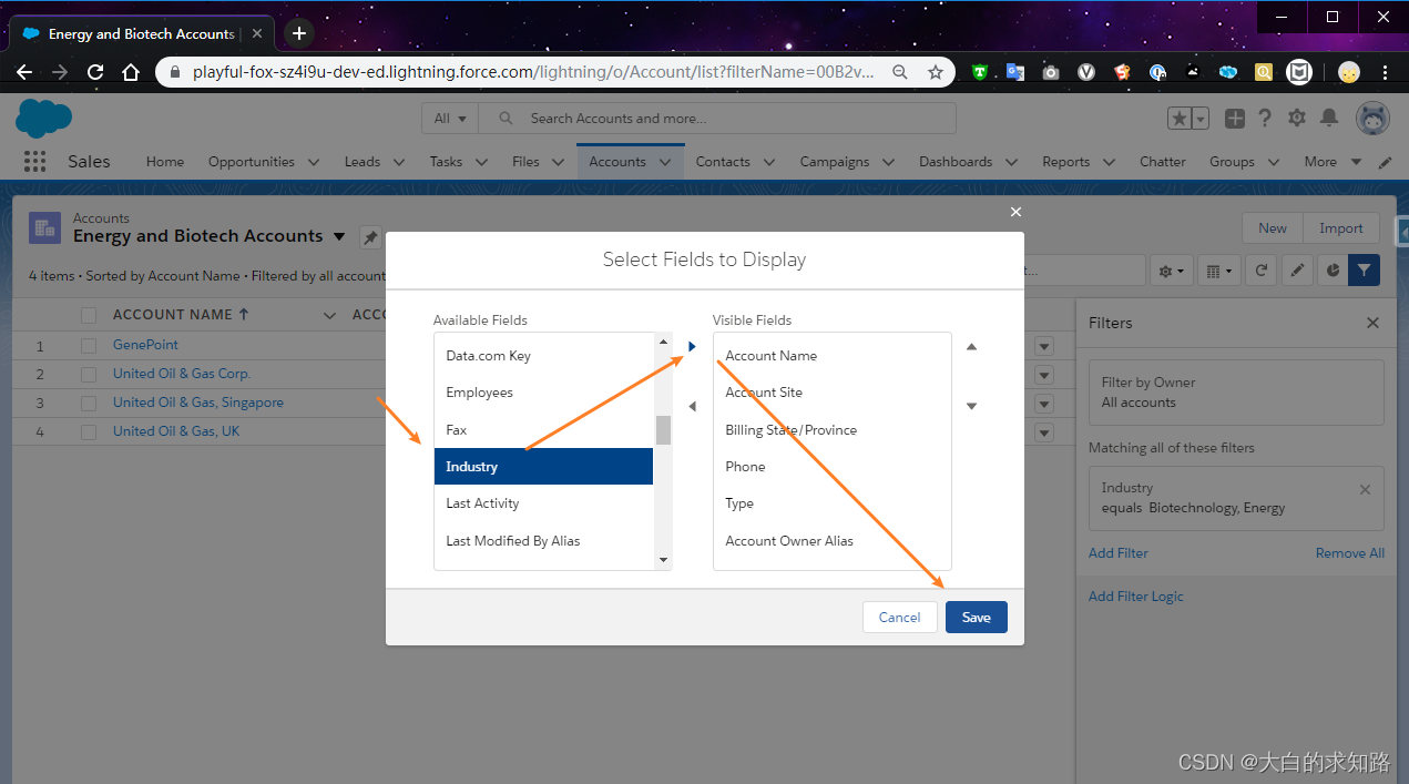【Trailhead题目解析】Prepare your salesforce org for users - 4Create a Unique Account List View-CSDN博客