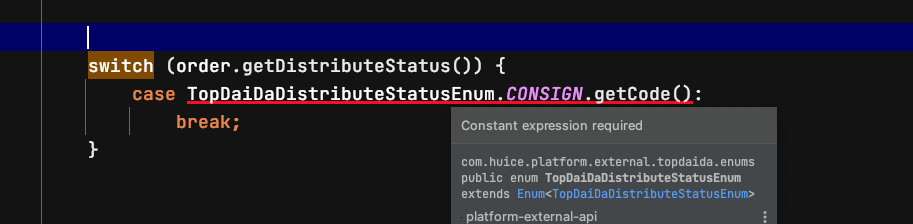 switch使用枚举类的提示 constant expression required_switch case 枚举 constant expression required-CSDN博客