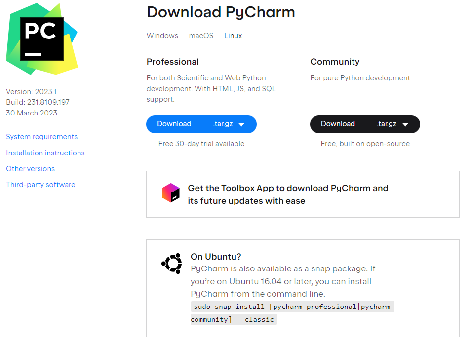 Ubuntu20.04安装Pycharm-CSDN博客