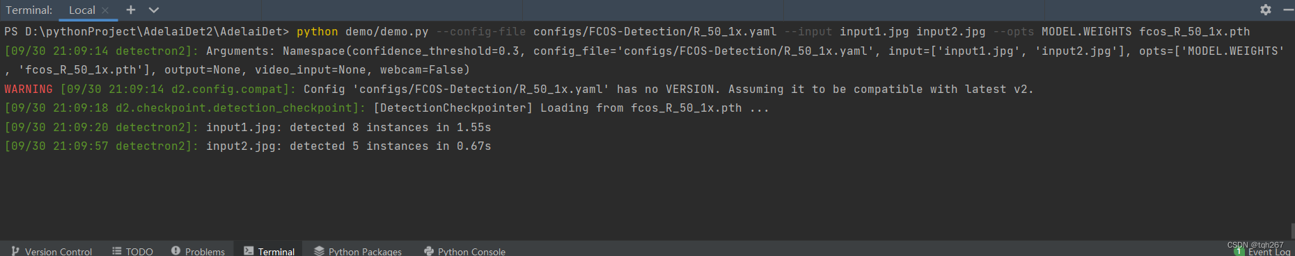 安装detectron2，AdelaiDet并在PyCharm中运行成功demo完整教程_detectron2安装pycharm-CSDN博客