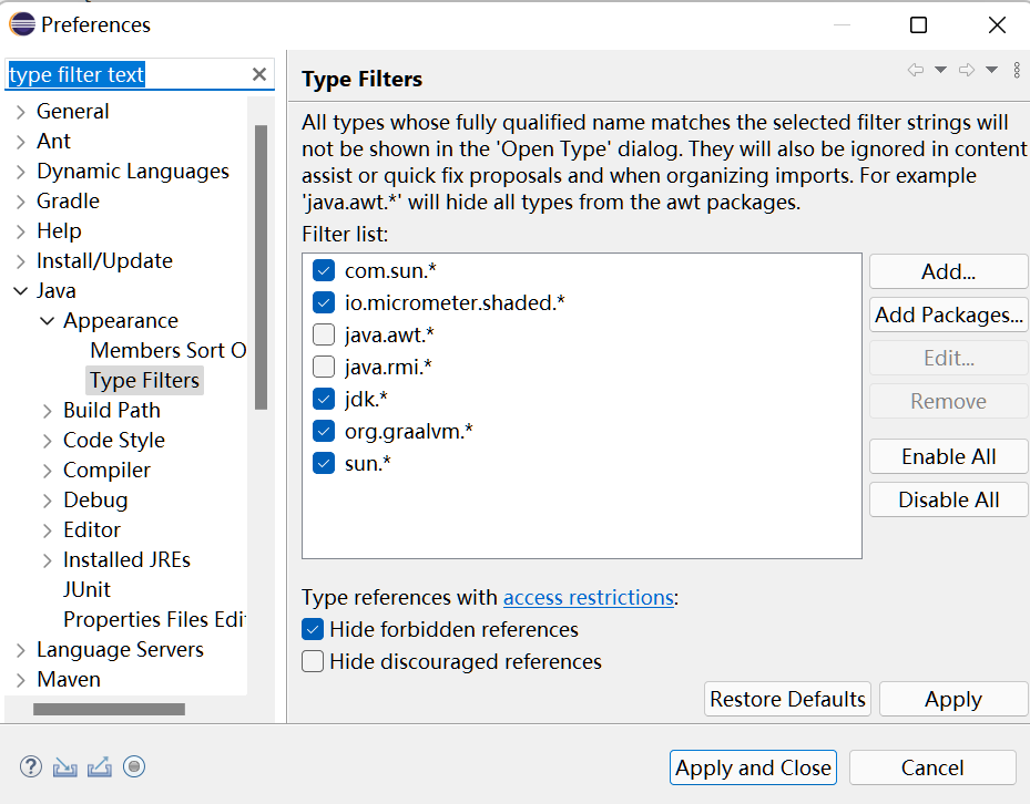 Eclipse中Java AWT包的方法提示不全的解决方法_eclipse代码提示显示不全-CSDN博客