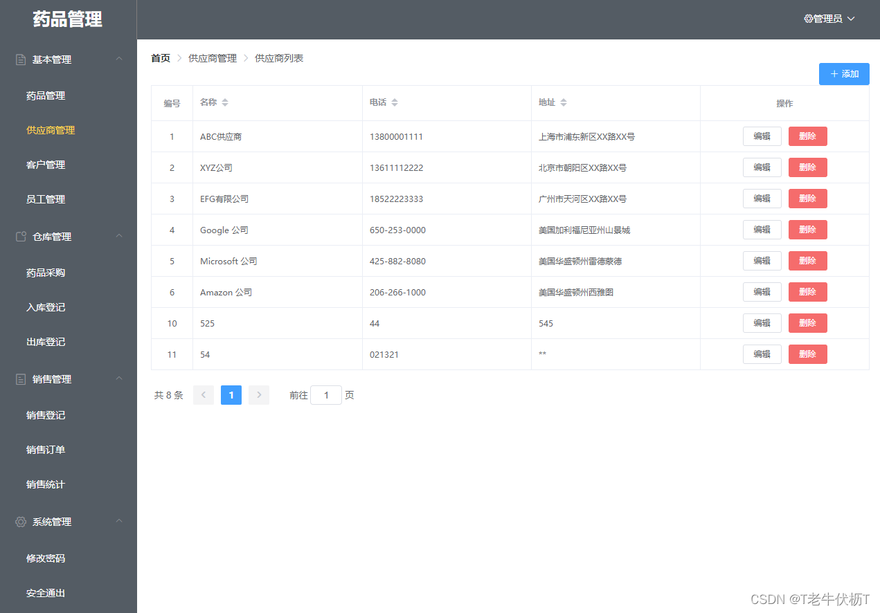 基于Vue+Element+Thinkphp+MySql的前后端分离的药店药品管理系统（附源码 论文 配置 讲解）_vue+php客户关系源码-CSDN博客