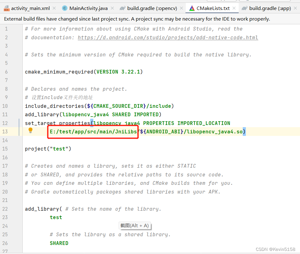 Android studio配置OpenCV的JNI接口，实现C++代码编程_android studio opencv-CSDN博客