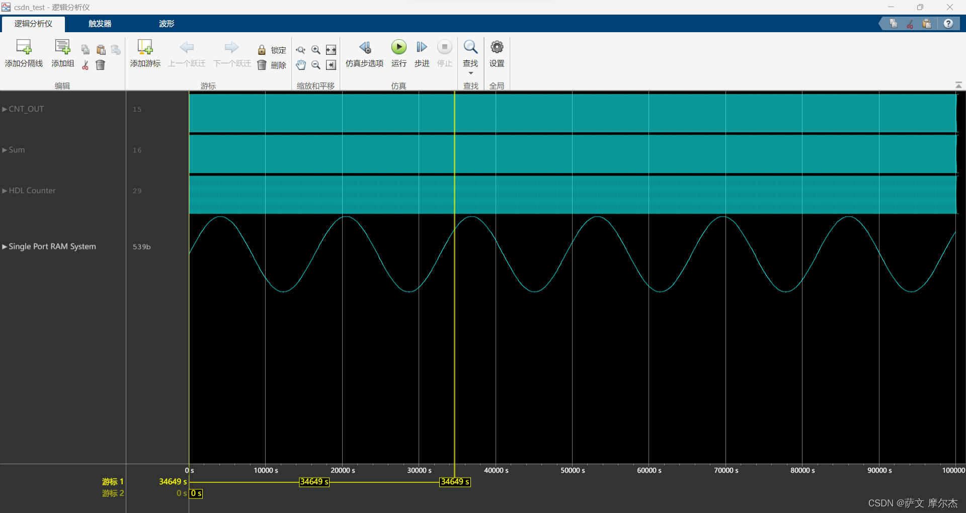 Matlab&Quartus 联合生成多周期计数器并读取ROM生成正弦波-CSDN博客