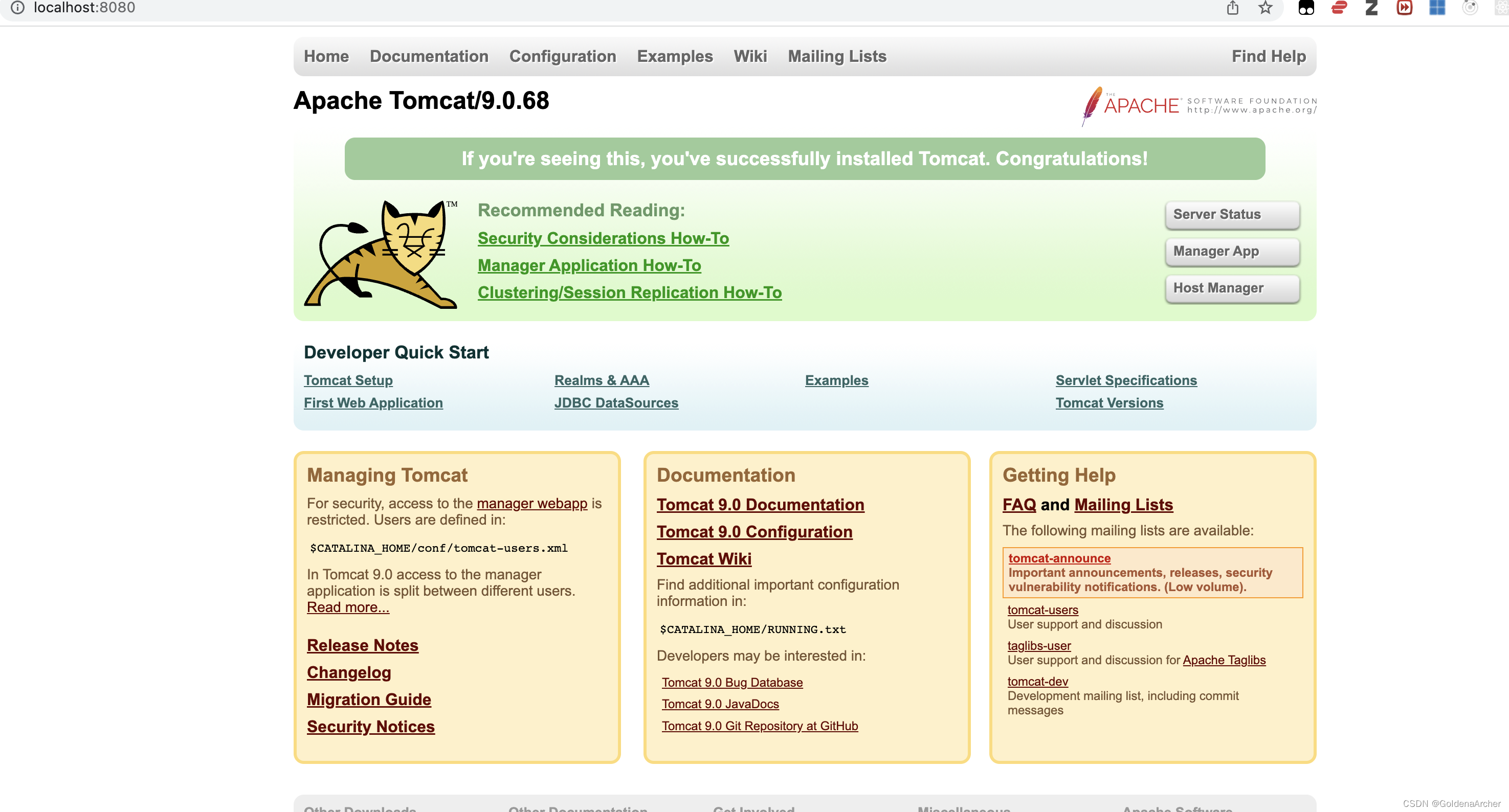 Mac 中安装 tomcat 及 Eclipse 配置 Tomcat_brew install tomcat@9-CSDN博客