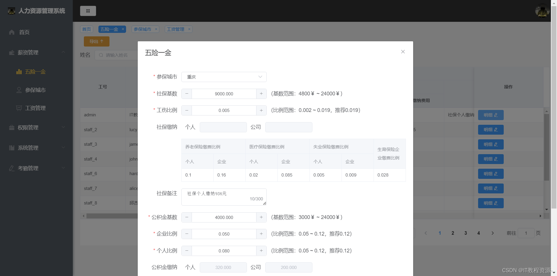 基于springbootvue人事管理系统springboot Vue 权限管理 Csdn博客 6006