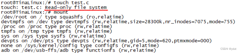 解决Mangopi MQ-f133烧写Tina系统根文件系统只读的问题_tina linux rom readonly-CSDN博客