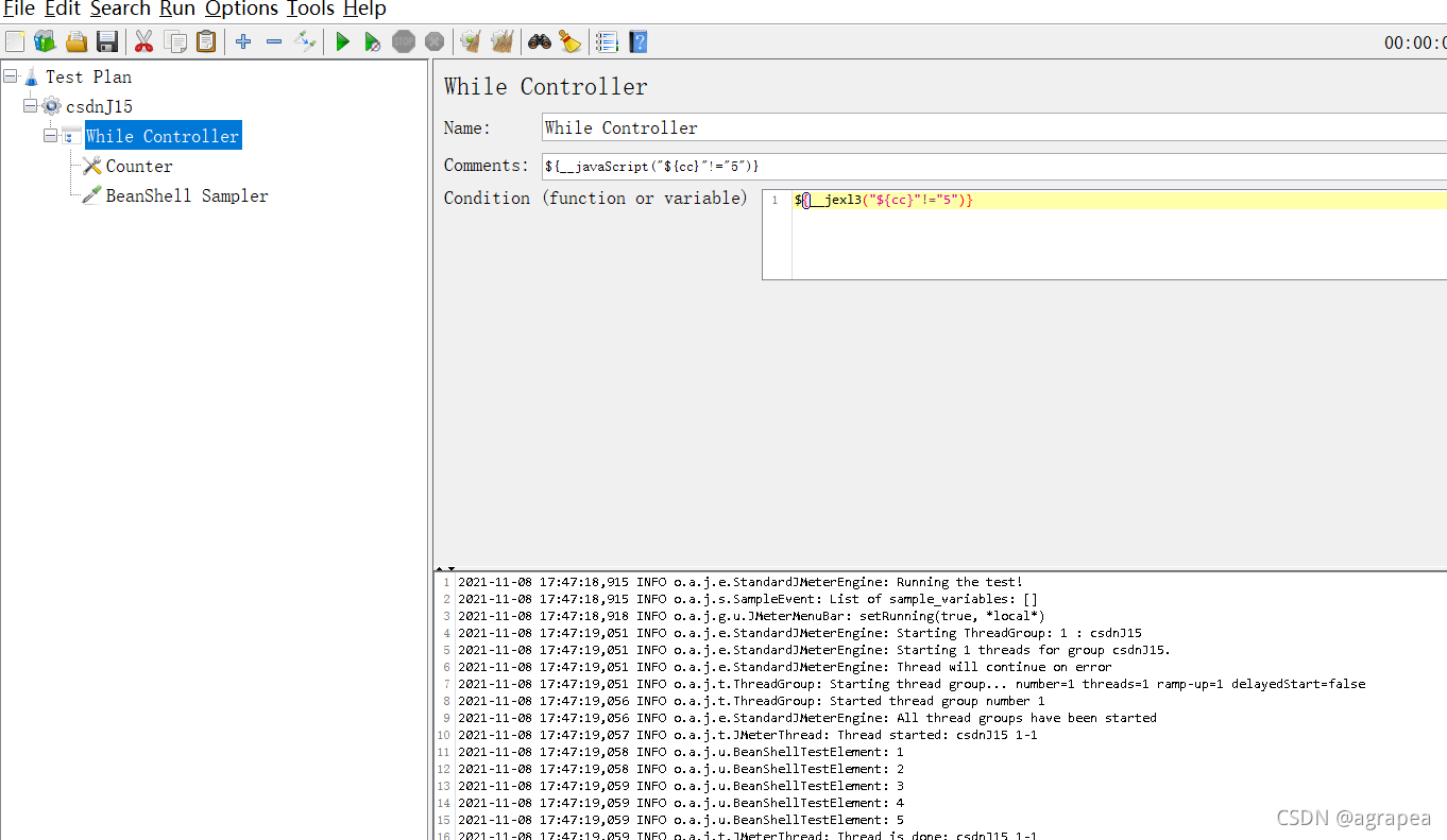 Jmeter书中不会教你的(15)——while逻辑控制器和javascript函数 Jmeterbeanshell后置处理器达到某种条件终止while循环 Csdn博客