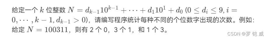 L1-003 个位数统计(Java语言)_个位数统计java-CSDN博客