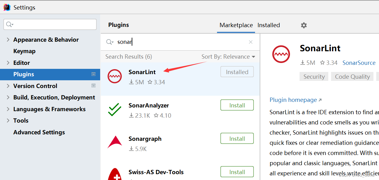 idea代码检测工具sonar和alibaba插件_idea检查代码一致性或者安全性的插件-CSDN博客