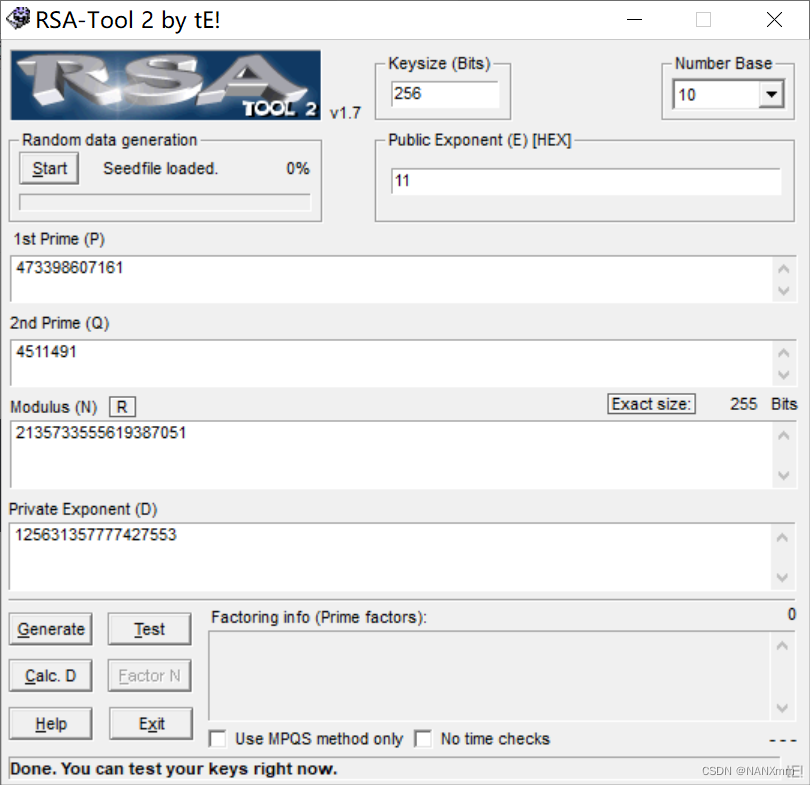 RSA解题记录_在一次rsa密钥对生成中,假设p=473398607161,q=4511491,e=17 求解出d作-CSDN博客