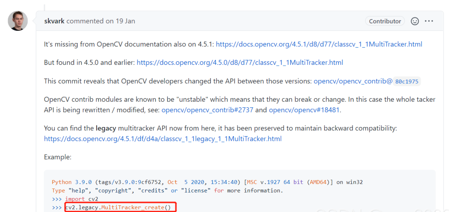 vrep AttributeError: module ‘cv2.cv2‘ has no attribute ‘MultiTracker_create‘_attributeerror ...