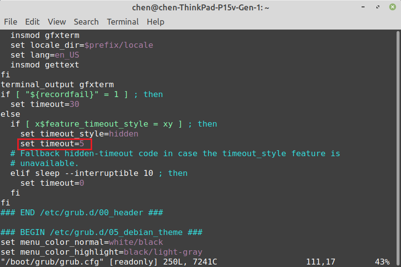 怎样更改linux机器上GRUB引导器的默认选项和倒计时时长？_修改grub启动倒计时-CSDN博客