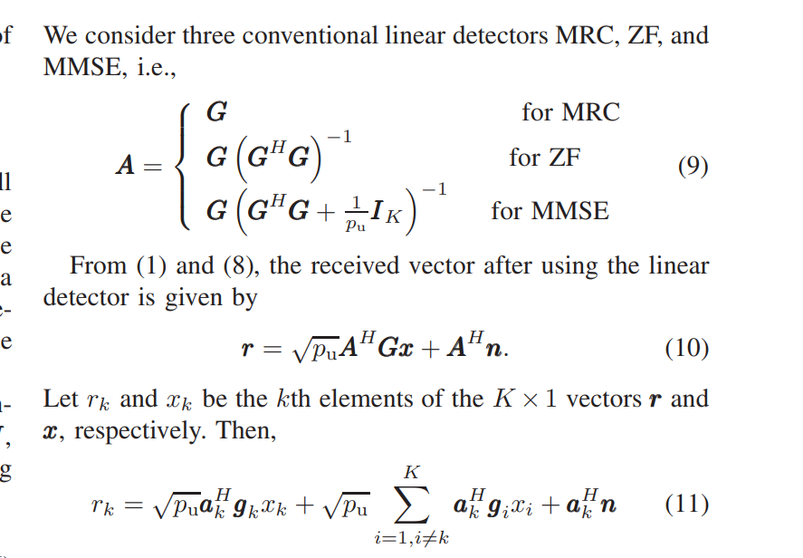 ZF与MMSE接收检测_zf和mmse检测-CSDN博客