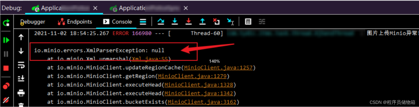 MinIO上传报错 io.minio.errors.XmlParserException：null_io.minio.errors.xmlparserexception: null-CSDN博客