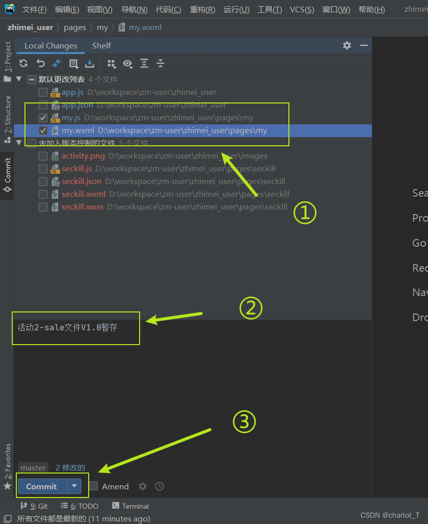 使用webstorm进行代码同步操作步骤_webstorm 2023.1.1 gitee同步到主分支-CSDN博客