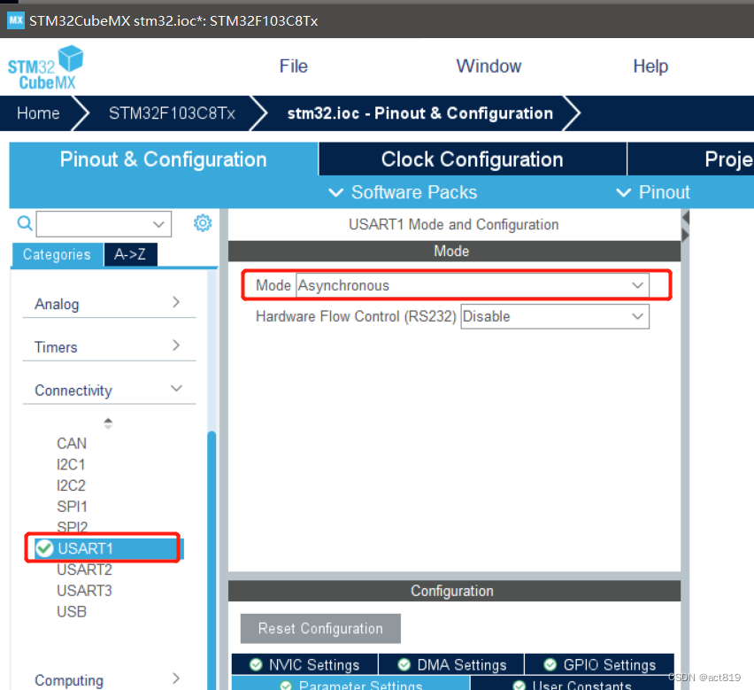 1：STM32CubeMX配置STM32F103C8T6驱动-下载软件配置RCC，CAN1,USART1_用stm32cube生成103c8t6的usb驱动-CSDN博客