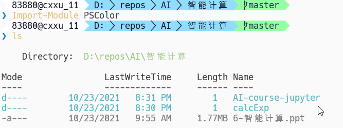 powershell_pwsh文件夹/目录/文件着色(ls(Get-ChildItem)命令输出结果着色/自定义着色_powershell 修改文件夹样式-CSDN博客