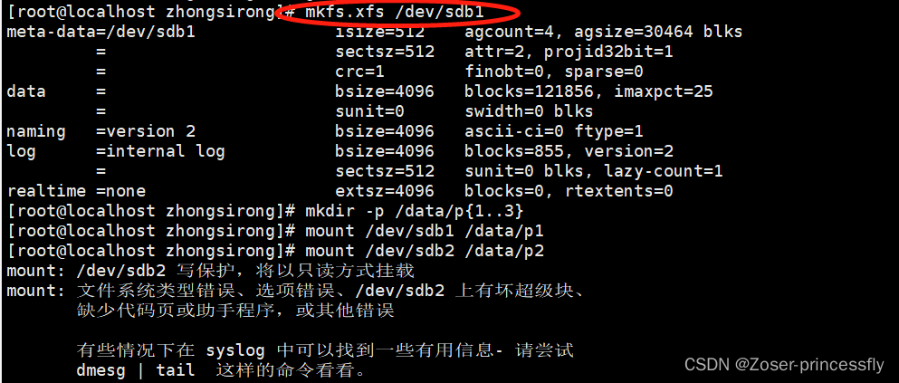 parted分区挂载过程遇到的问题解决方案_mklabel gpt报错-CSDN博客