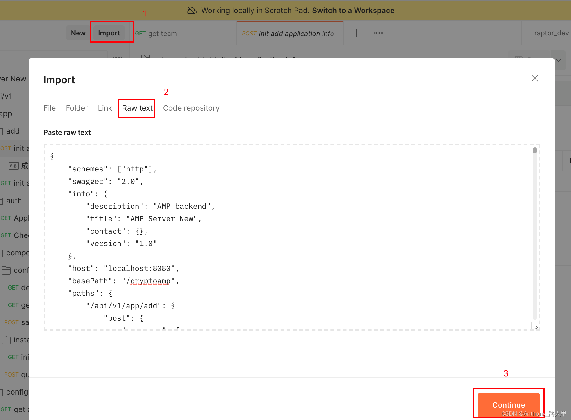 Postman与swagger数据交互（导入swagger的json数据）_postman 重新导入swagger 恢复测试数据-CSDN博客