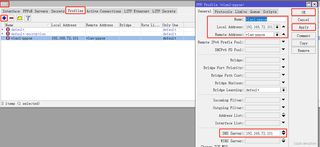 RouterOS-配置Staticv4、DHCPv4server和PPPoEv4server_routeros pppoe server-CSDN博客