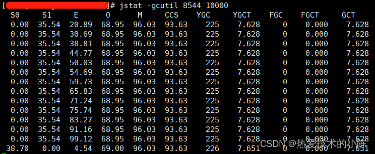 jvm jstat -gcutil 参数详解-CSDN博客