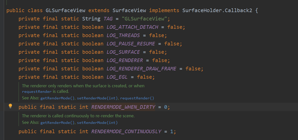 【我的OpenGL学习进阶之旅】关于OpenGL ES 绘制中使用到的 Android中GLSurfaceView的两种渲染模式_android requestrender-CSDN博客