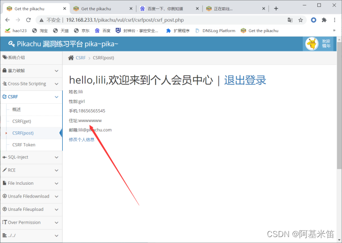 Pikachu靶场通关详解靶场pikaqu Csdn博客