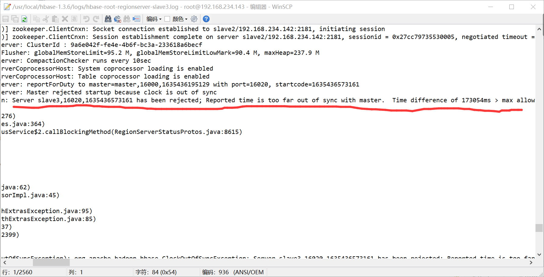 slave3: starting regionserver, logging to /usr/local/hbase-1.3.6/bin/../logs/hbase-root ...