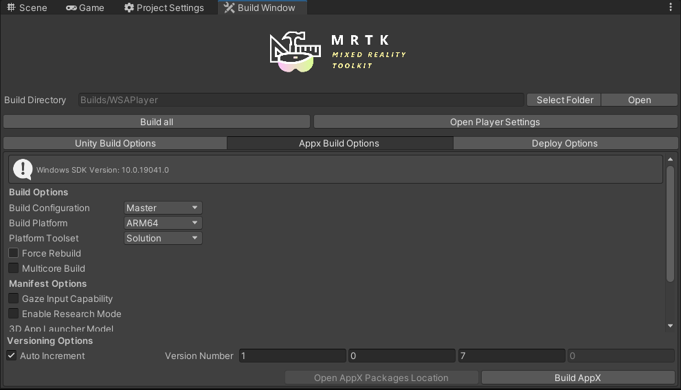 2021-09-09Unity打包appx问题及方法记录_mrtk中build window后没有appx文件-CSDN博客
