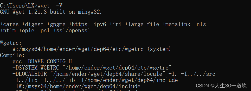 给你的win10装一个wget_gnu wget 1.21.3 for window-CSDN博客