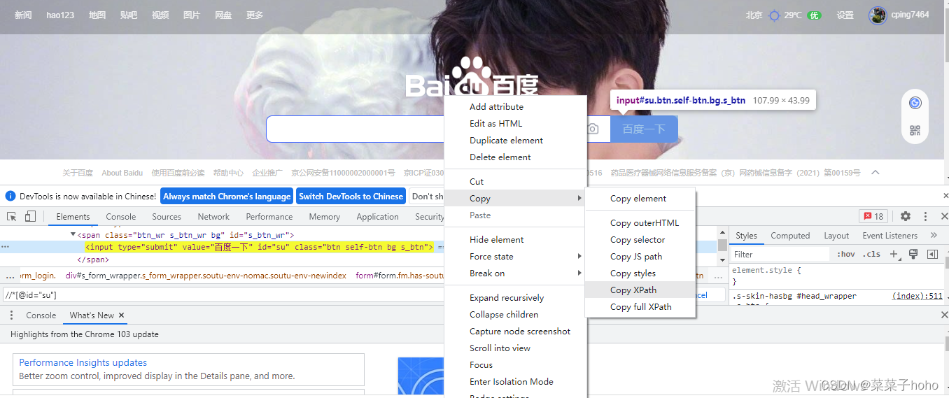 测试学习 如何使用开发者工具f12 快速调试xpath代码开发者模式 复制xpath Csdn博客