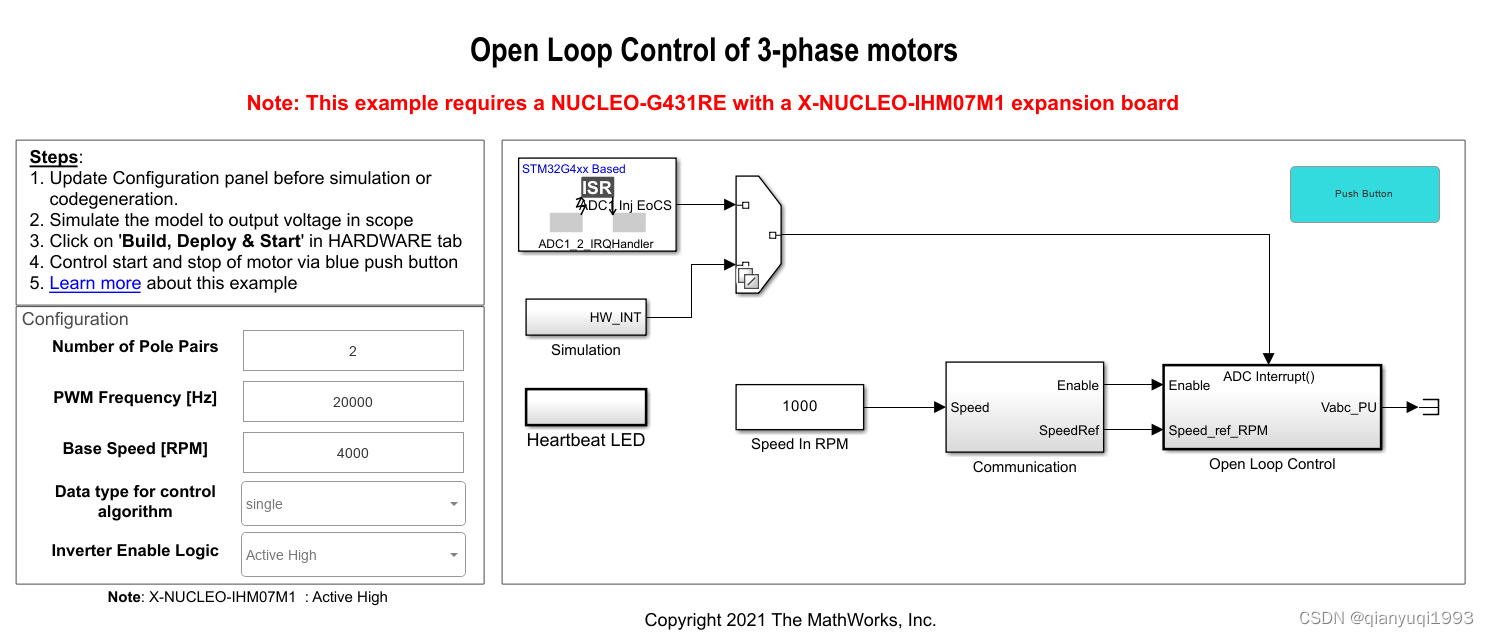 [FOC-Simulink]使用Simulink代码生成工具基于STM32开发板对永磁同步电机进行开环控制_simulink代码生成 bldc-CSDN博客