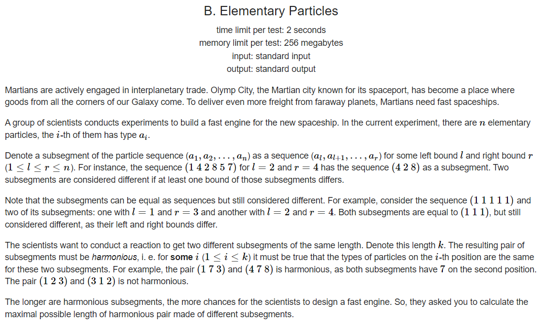 Codeforces Round #765 (Div. 2) 1625B Elementary Particles_elementary particles acm-CSDN博客