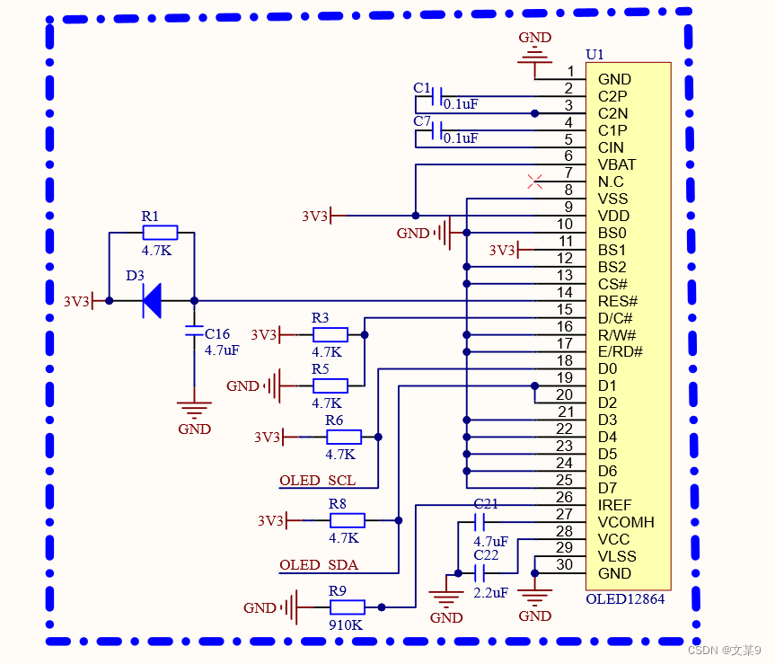 OLED12864裸屏驱动电路_oled裸屏电路-CSDN博客