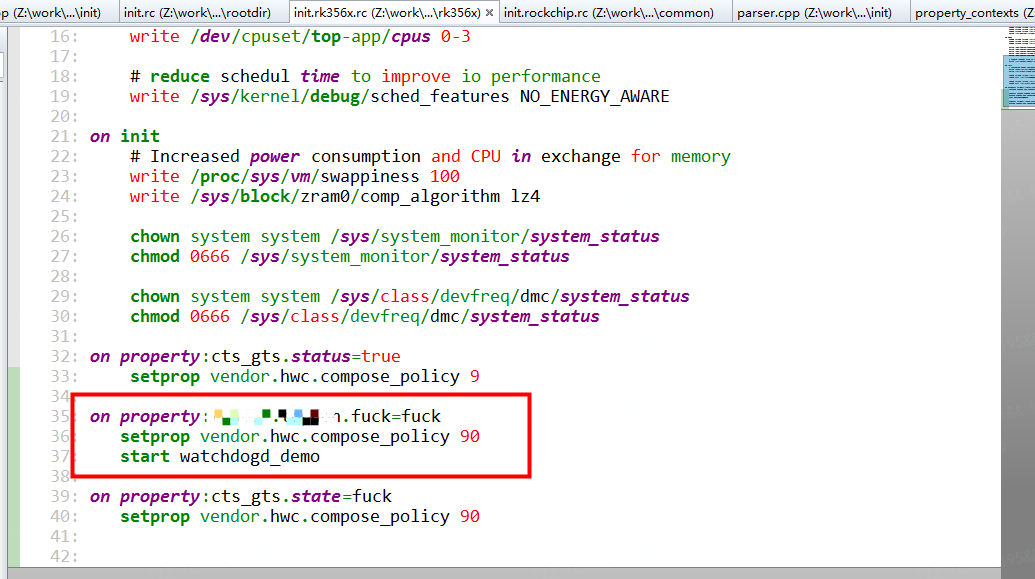 2021-12-29 Android init.rc文件添加on property触发器无效，action_parser.cpp里面的kPartnerPrefixes数组文件定义了可以识别的 ...