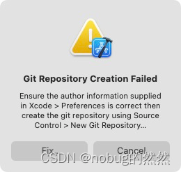 【SwiftUI学习笔记】Git Repository Creation FailedEnsure the author information supplied in Xcode ...