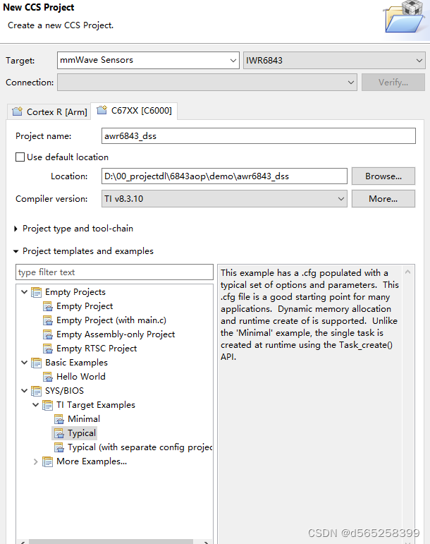 TI awr6843AOP配置（第一篇）_ti.platforms.c6x:iwr68xx:false:600-CSDN博客