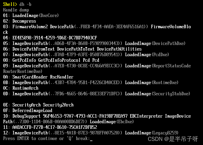 UEFI dh命令查看系统安装Protocol_uefi dh shell-CSDN博客