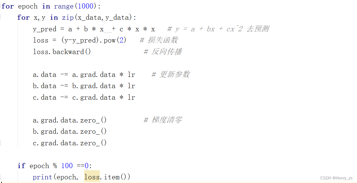 Pytorch 多项式回归 Pytorch梯度下降求多元函数 Csdn博客