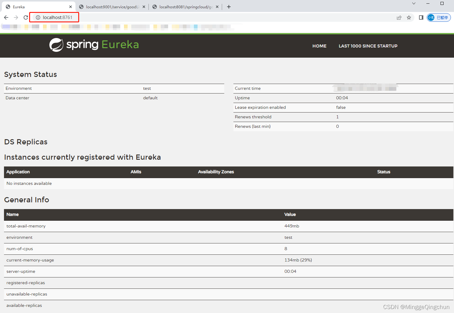 SpringCloud - Spring Cloud Netflix 之 Eureka（三） 控制台界面详解_eureka管理界面-CSDN博客