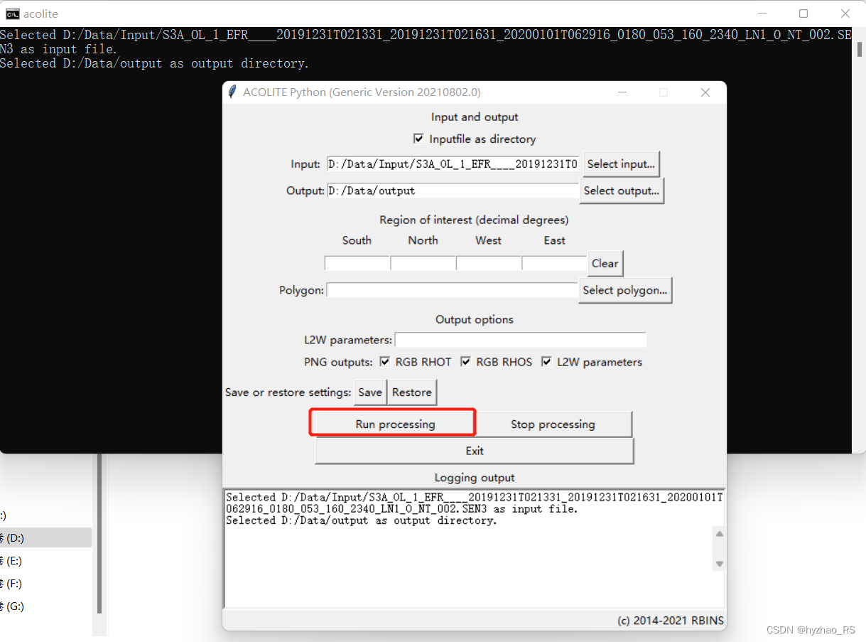 使用ACOLITE对OLCI影像进行大气校正+批处理_acolite大气校正-CSDN博客