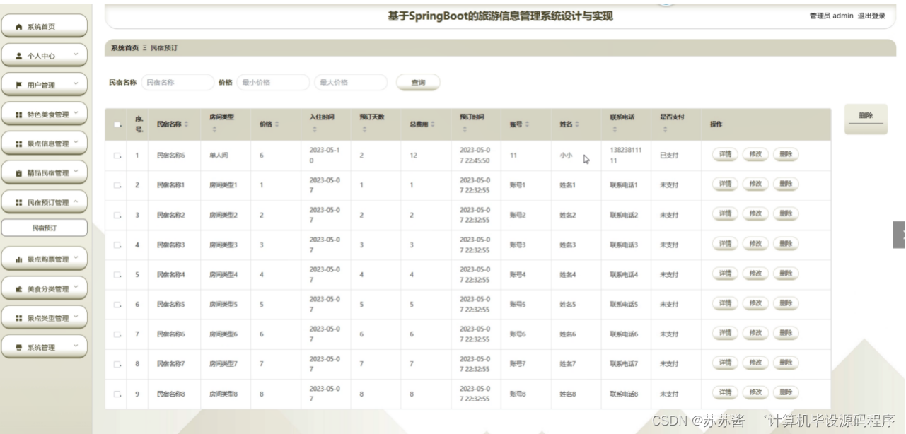 计算机毕业设计springboot的旅游信息管理系统设计与实现hyrsf9【附源码数据库部署lw】 Csdn博客