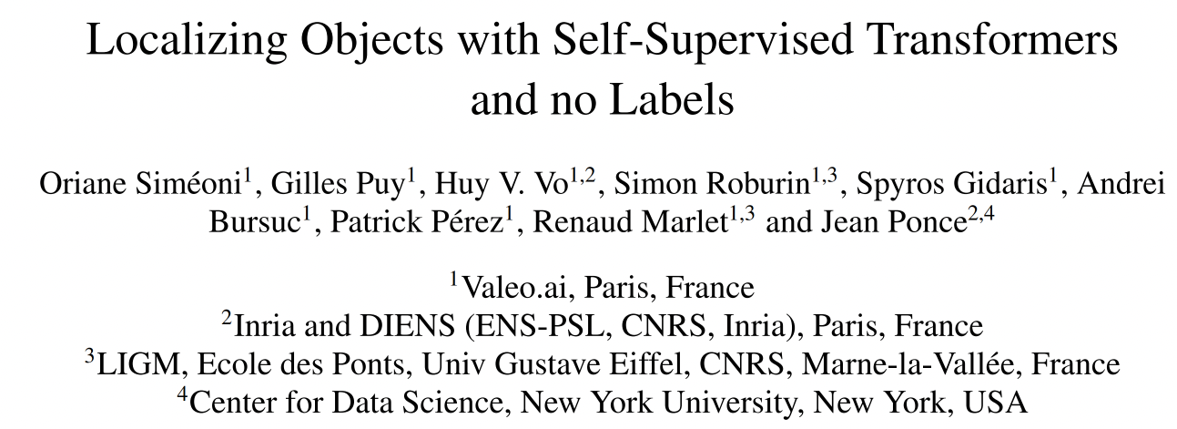 论文阅读《Localizing Objects with Self-Supervised Transformers and no Labels》-CSDN博客