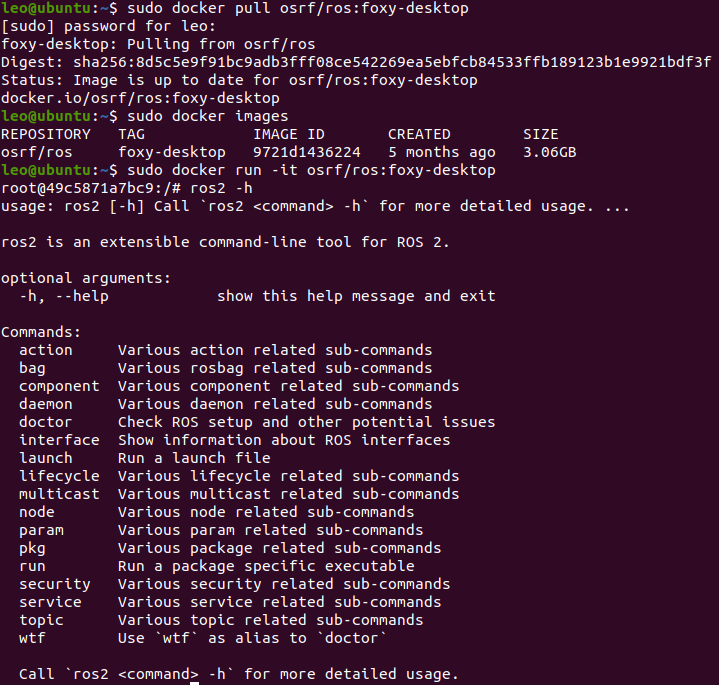 ROS2安装与docker环境使用_docker中安装ros2-foxy-CSDN博客